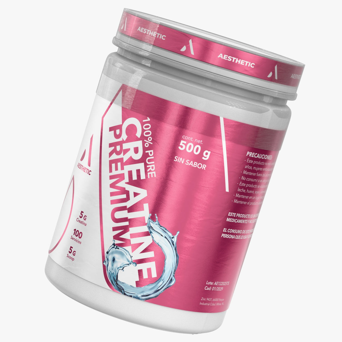 Creatina Micronizada 500g | 100 Servicios | Aesthetic Supplements ...