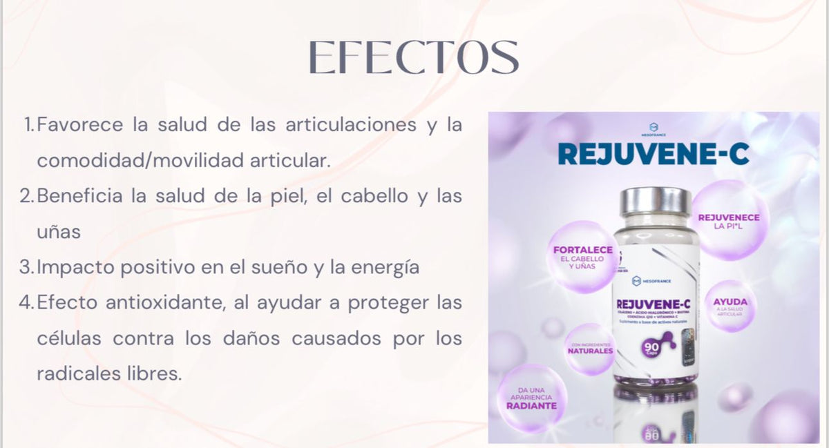 REJUVENE-C Capsulas Mesofrance – Aesthetic Pharma México