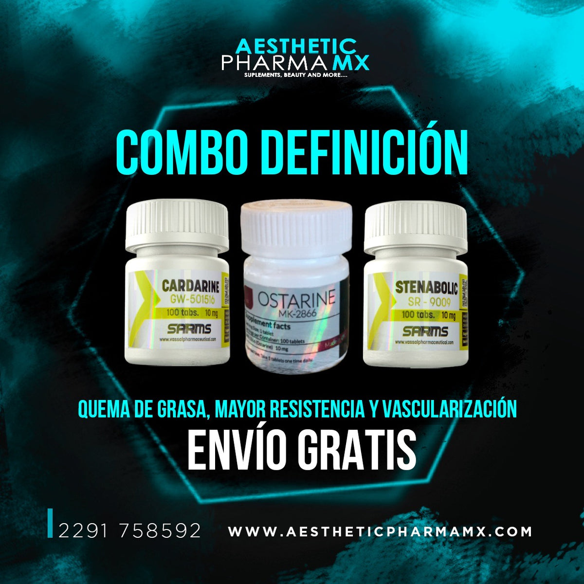 SARMS DEFINICION CARDARINE + OSTARINE + STENABOLIC – Aesthetic Pharma ...